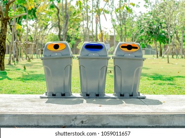 Three Recycle Bins Public Place Collection Stock Photo 1471865900 ...