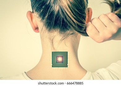Bionic Microchip Inside Female Human Body 스톡 사진 666478885 | Shutterstock