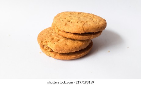 Biscuits Stack Delicious Wheat Round Biscuits Stock Photo 2197198159 ...