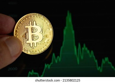 Bitcoin Cryptocurrency Background Chart Statistics Stock Photo ...