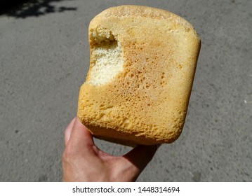 Bitten Loaf Bread Hand Stock Photo 1448314694 | Shutterstock