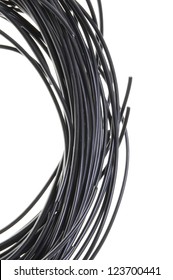 Black Cable Isolated On White Background Stock Photo 123700441 ...
