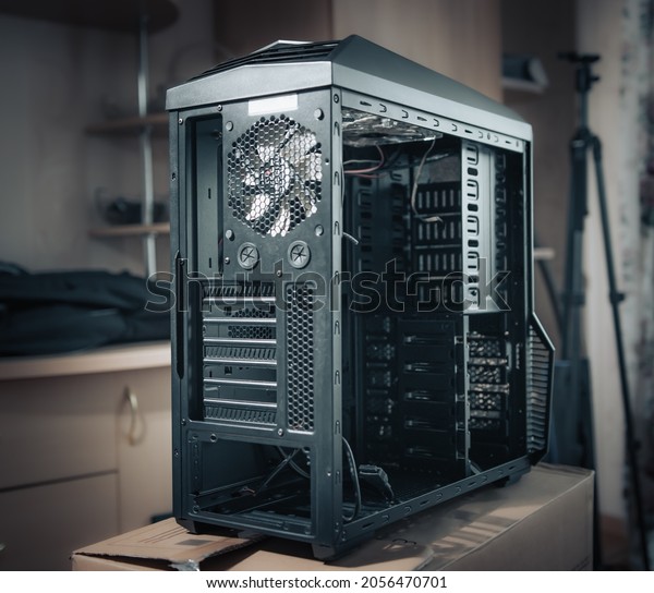 Black Computer Case Without Side Walls Stock Photo 2056470701 ...