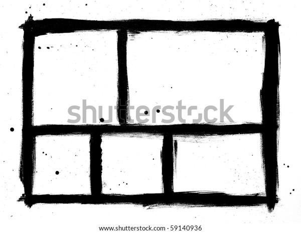Black Frames Painted On Canvas Comic Stock Photo 59140936 | Shutterstock
