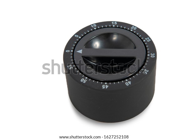 Black Kitchen Timer Isolated On White Stock Photo 1627252108 | Shutterstock
