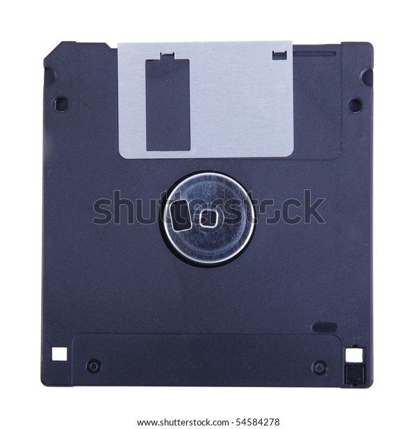 Black Old Computer Diskette Over White Stock Photo 54584278 | Shutterstock