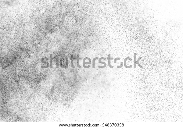 Black Particles Explosion Isolated On White Stock Photo 548370358 ...