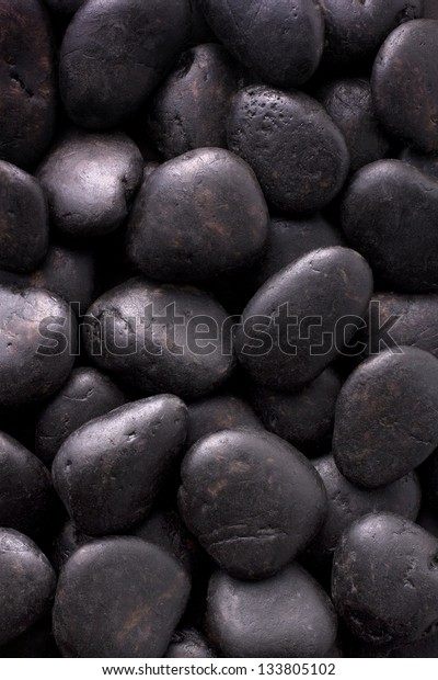 Black Pebbles Texture Background Shining Smooth Stock Photo (Edit Now ...