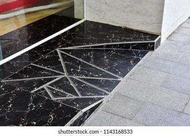 Black Ramp Triangular Segments Marble Tiles Stock Photo 1143168533 ...