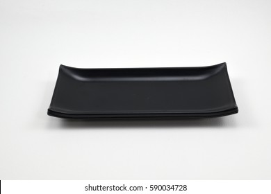 Black Rectangular Plate On White Background Stock Photo 590034728 ...