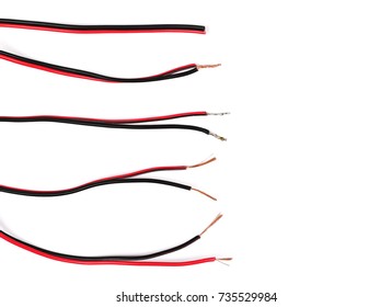 Black Red Damaged Cut Cable Isolated Stock Photo 735529984 | Shutterstock