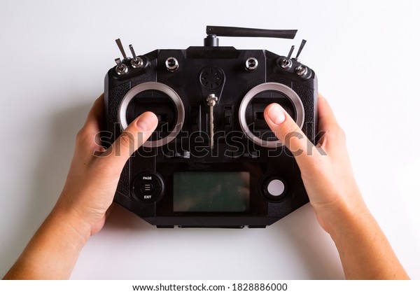Black Remote Control Panel Hands On Stock Photo 1828886000 | Shutterstock