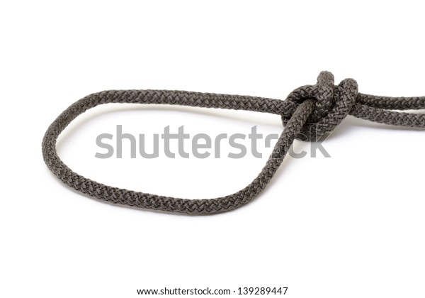 Black Rope Loop On White Background Stock Photo 139289447 | Shutterstock