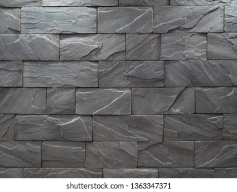 Black Rough Solid Stone Block Wall Stock Photo 1363347371 | Shutterstock