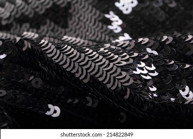 Black Sequins Texture Stock Photo (Edit Now) 214822849