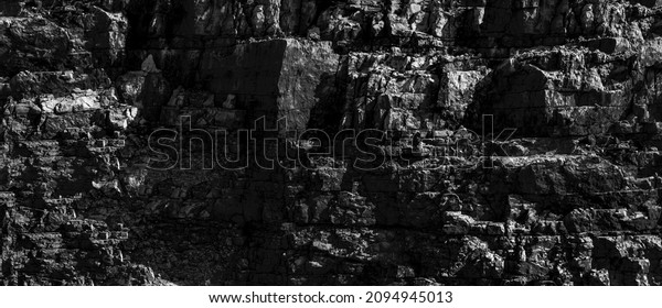 Black White Texture Bumpy Rock Mountain Stock Photo (Edit Now) 2094945013