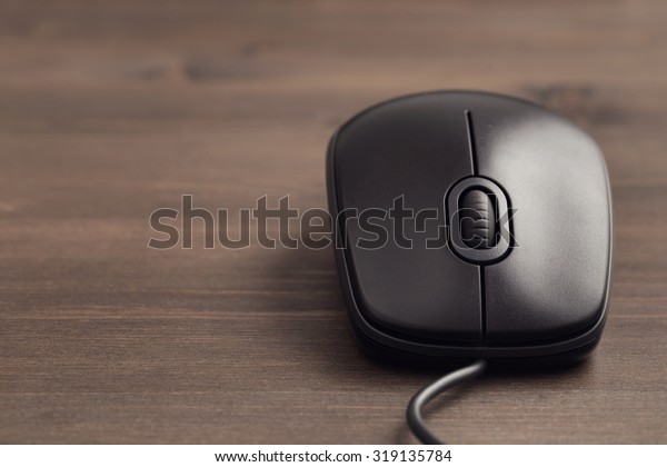 Black Wired Computer Mouse Closeup Toned Stock Photo (Edit Now) 319135784