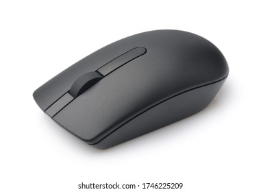 Black Wireless Computer Mouse Isolated On Stock Photo 1746225209 ...