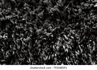 Black Wool Texture Background Dark Natural Stock Photo 793348591 ...