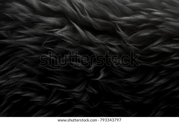 Black Wool Texture Background Dark Natural Stock Photo (Edit Now) 793343797