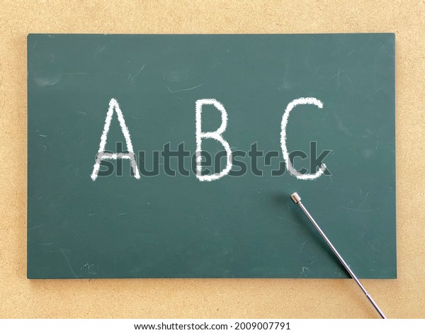 Blackboard Abc Letters Pointer Stock Photo 2009007791 | Shutterstock