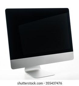 Blank Desktop Computer Isolated On White Stock Photo 355437476 ...