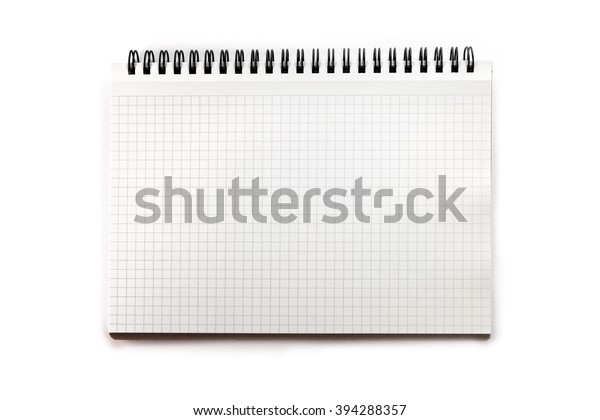 Blank Graph Paper Drafting Notebook Isolated Stock Photo 394288357 ...