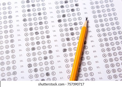 Blank Multiple Choice Answer Sheet Empty Foto Stok 750837481 | Shutterstock