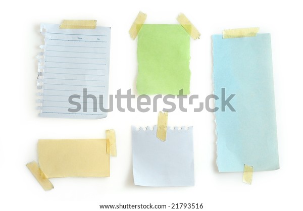 Blank Note Papers Paste Paper Tape Stock Photo 21793516 | Shutterstock