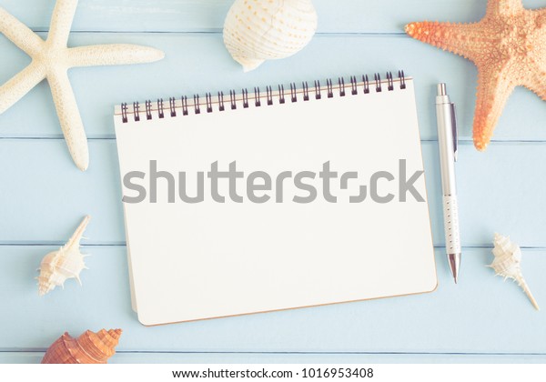 Blank Note Starfish Sea Shells On Stock Photo 1016953408 | Shutterstock