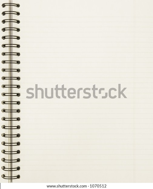 Blank Notebook Sheet Stock Photo 1070512 | Shutterstock