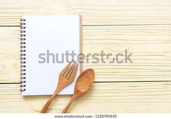 Blank Notebook Text Note On Wooden Stock Photo 1320745910 | Shutterstock