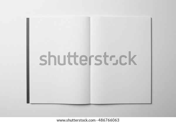 Blank Open Notebook Mockup On White Stock Photo 486766063 | Shutterstock