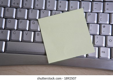 Blank Post Note On Keyboard Stock Photo 1892507 | Shutterstock