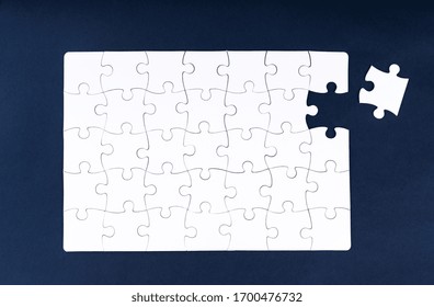 Blank Rectangular Jigsaw Puzzle Pattern Stock Photo (Edit Now) 1700476732