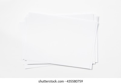 Blank Stack Paper On White Background Stock Photo 435580759 | Shutterstock