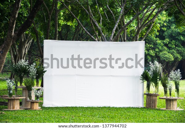 Blank White Empty Space Big Screen Stock Photo 1377944702 | Shutterstock
