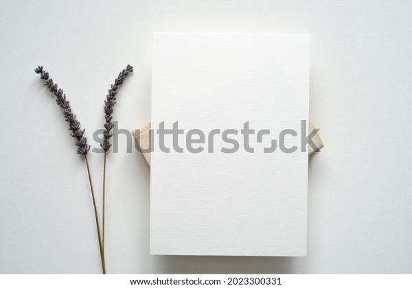 Blank White Invitation Template Rectangle Art Stock Photo 2023300331 ...