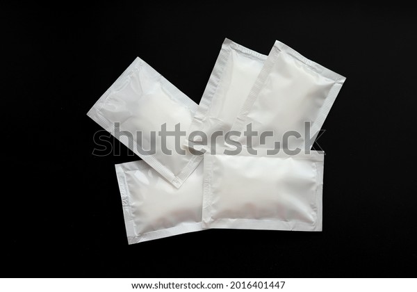 Blank White Sachet Packets Stack Mockup Stock Photo 2016401447 ...