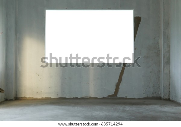 Blank Window Frame Structure Residential Construction Stock Photo ...