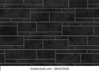 Block Pattern Black Stone Cladding Wall Stock Photo 1843170103 ...