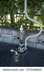 Block Wall Silver Fire Hydrant Stock Photo 2175334423 | Shutterstock