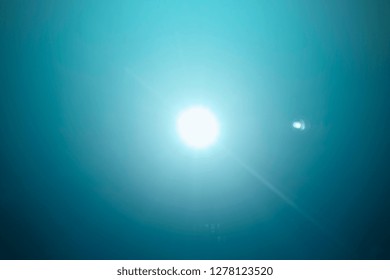 Blue Background Light Source Light Projector Stock Photo (Edit Now ...