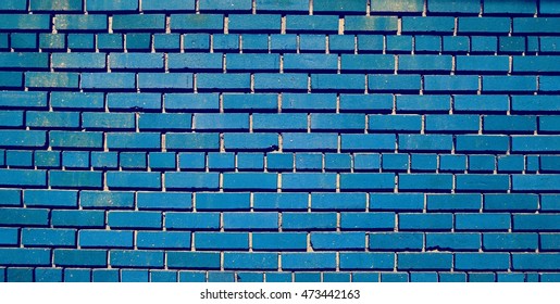 Blue Brick Wall Pattern Texture Background Stock Photo 473442163 ...