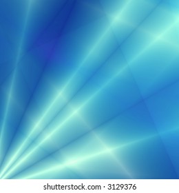 Blue Fantasy Rays PPT template 76 | CrystalGraphics