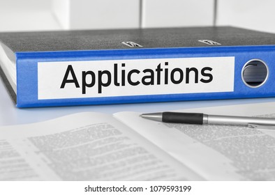 Folder German Label Bewerbungen Applications Foto Stok 1902646459 ...