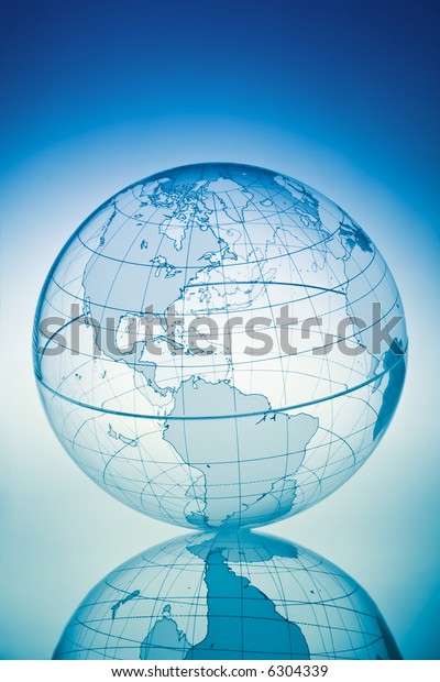 Blue Globe Backlit Light Stock Photo (Edit Now) 6304339