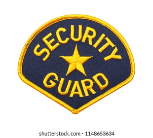Blue Gold Security Guard Patch Isolated Stock Photo (Edit Now) 1148653634