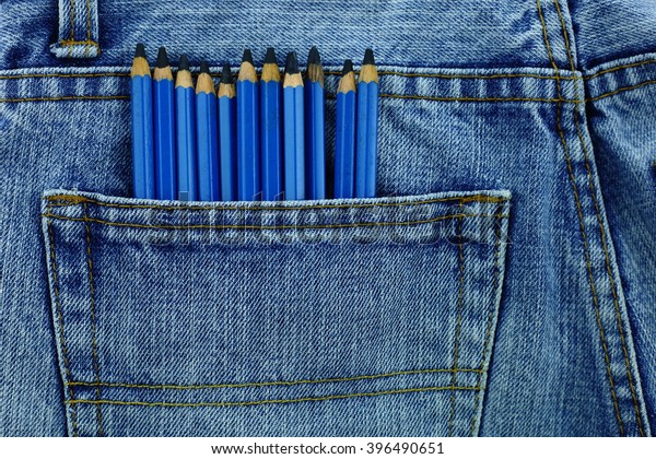 Blue Jeans Back Pocket Objects Stock Photo 396490651 | Shutterstock
