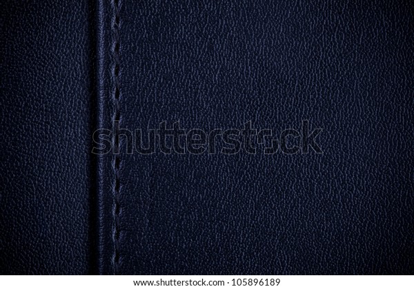 Blue Leather Texture Seam Between Margin Stock Photo 105896189 ...